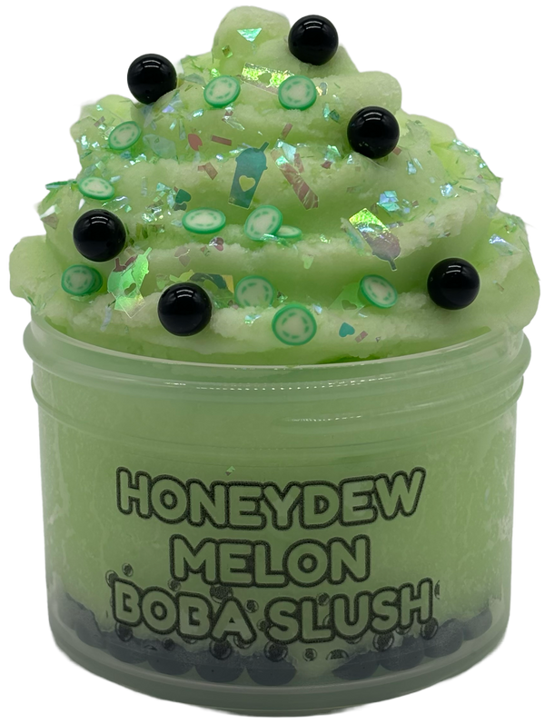 Honeydew Melon Boba Slush - Glitter Slimes